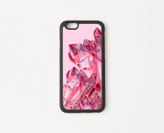iPhone 6 Case Pink Quartz iPhone Case Mineral Illustration | Etsy