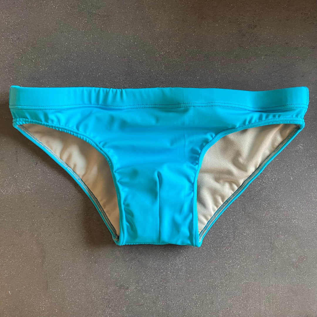 Men's Blue Lagoon Neon Swim Brief, Men's Swim Brief - Etsy