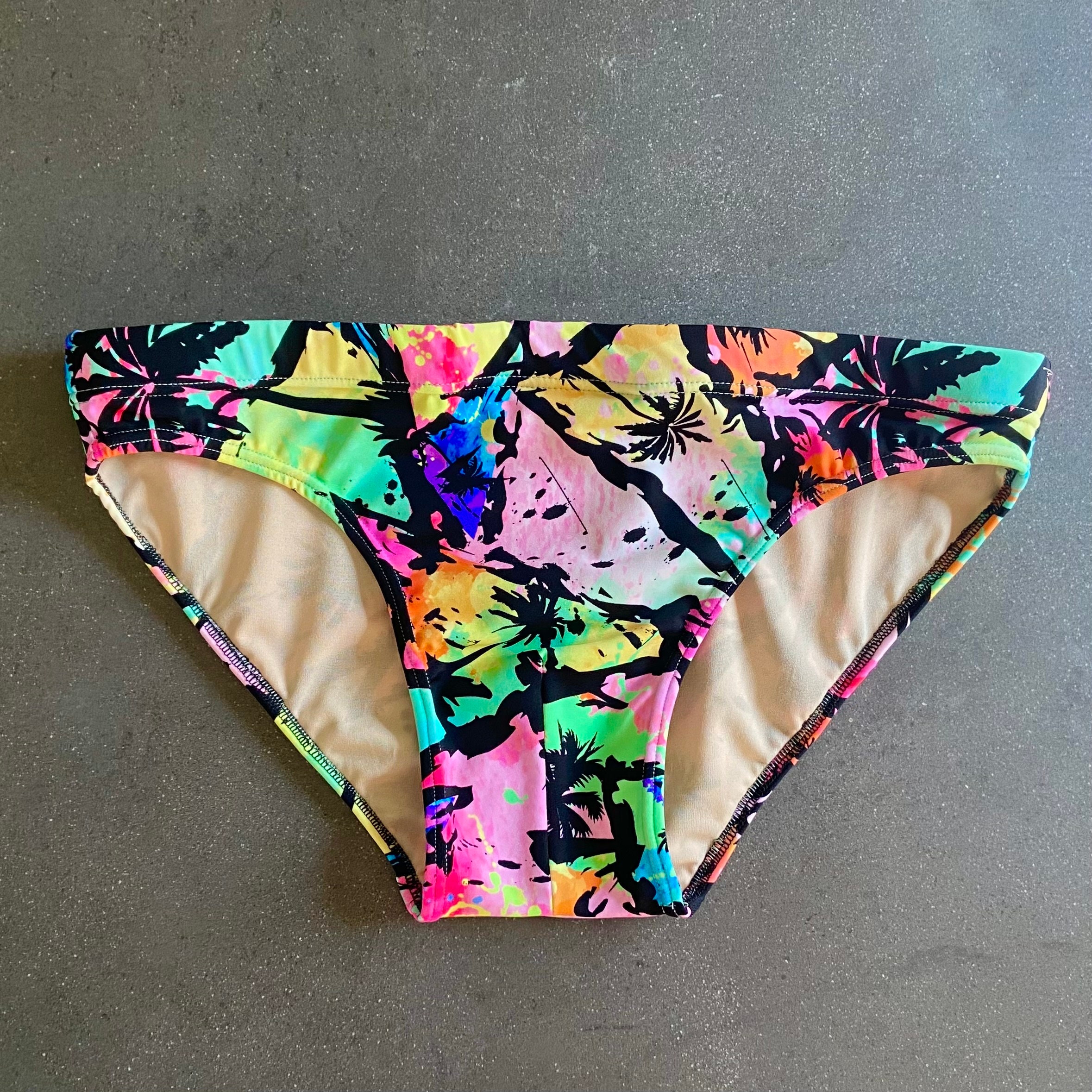 Summer Vibes Swim Brief- Mens Swim Brief, Neon Swim Brief - Etsy
