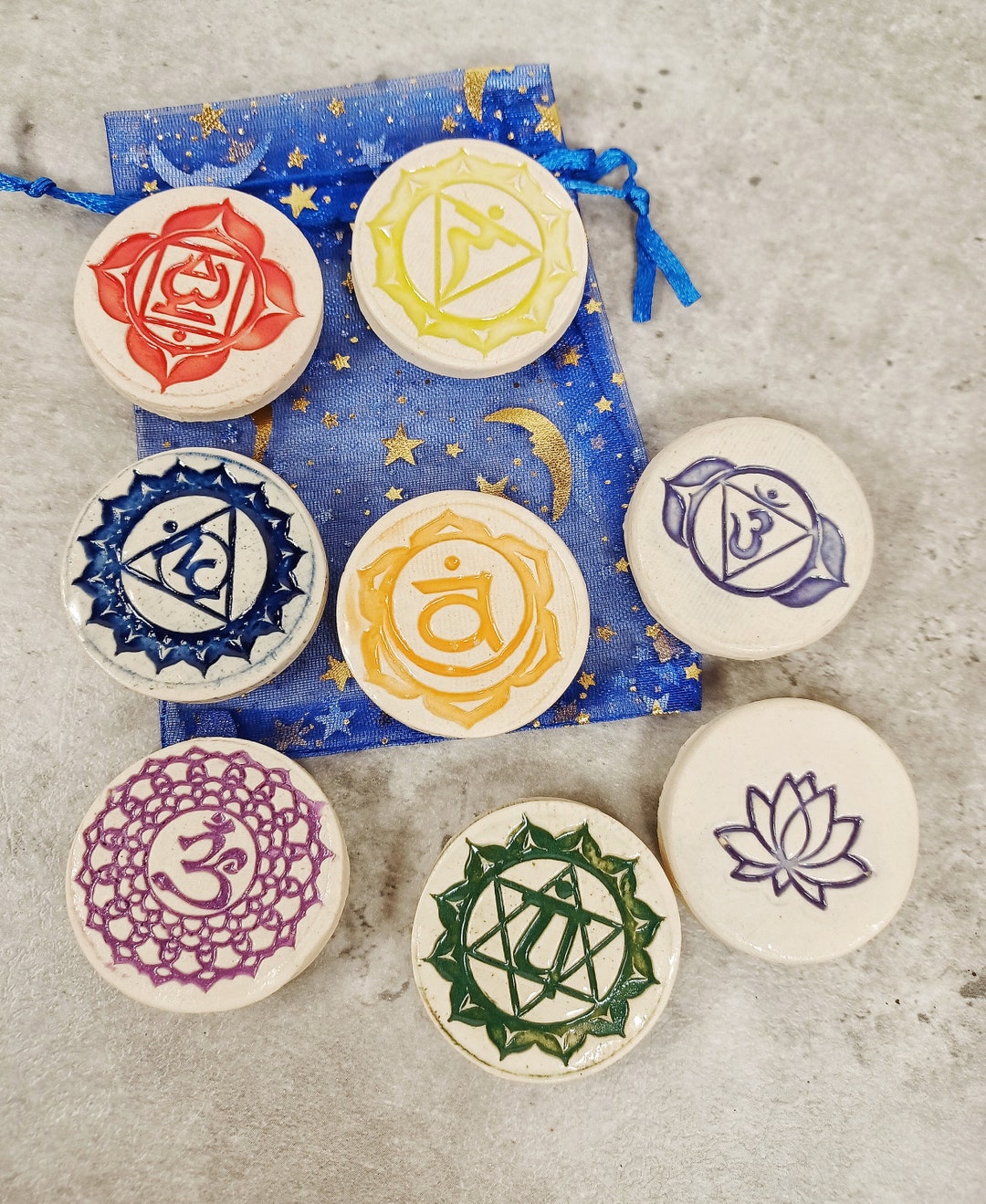 Chakra Magnets Boho Dorm Ceramic Refrigerator Magnets - Etsy