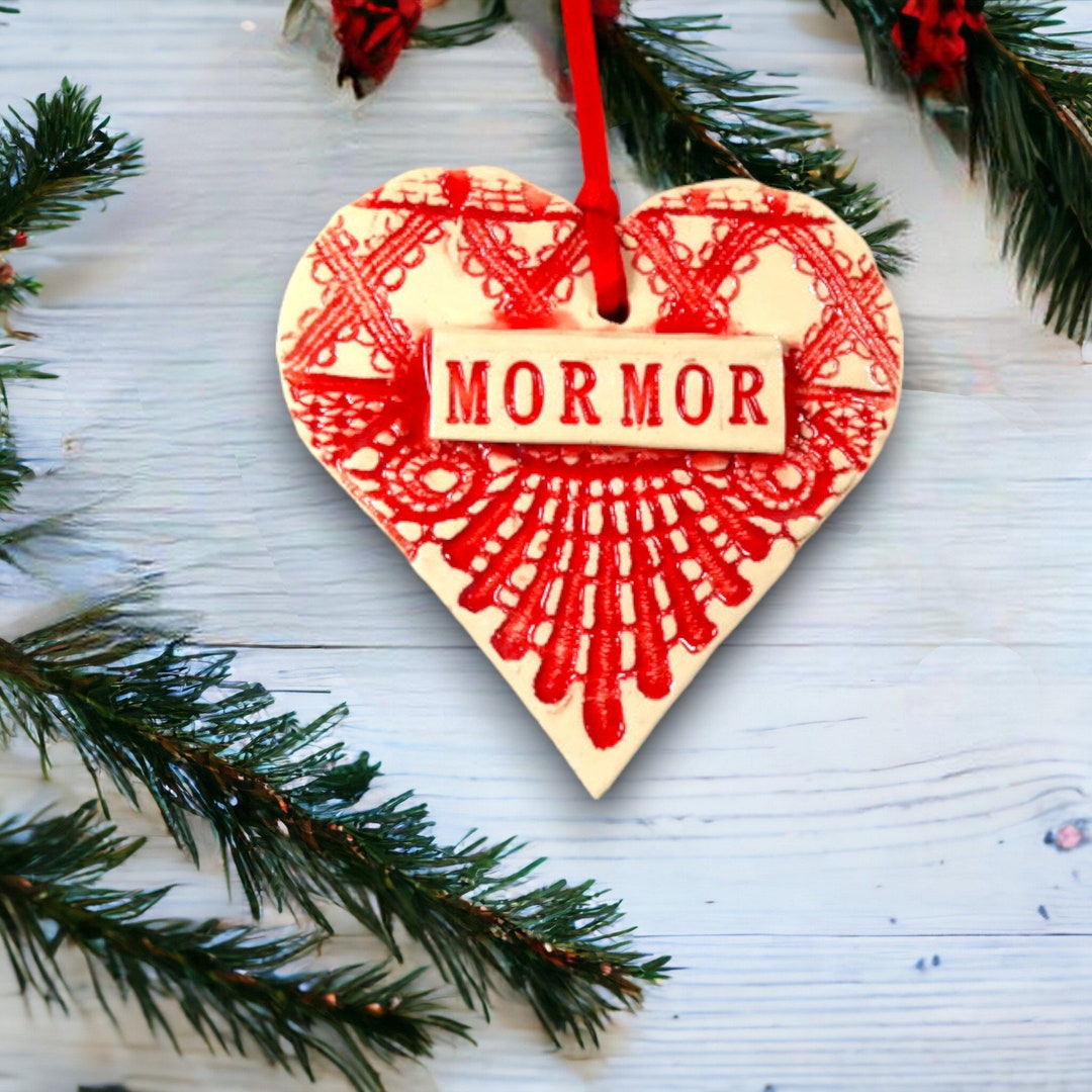 Mormor Ceramic Ornament, Swedish Grandmother Gift, Norwegian Grandma ...