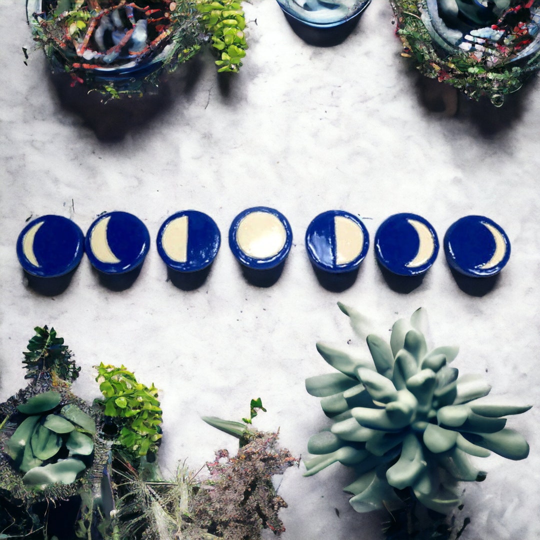 Moon Magnets, Lunar Phases, Refrigerator Magnets, Bohemian Decor ...