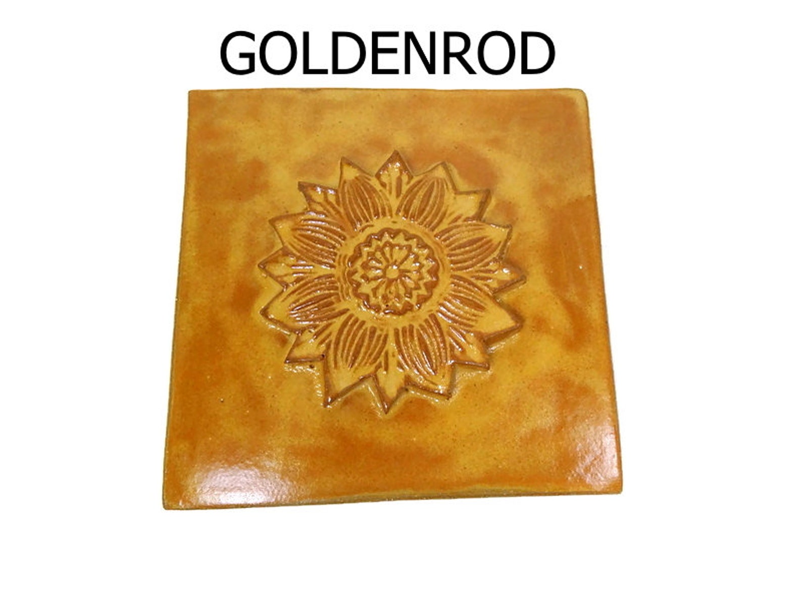 Ceramic Tile, Decorative Flower Tile, Sunflower Decor, Ceramic Wall Art ...