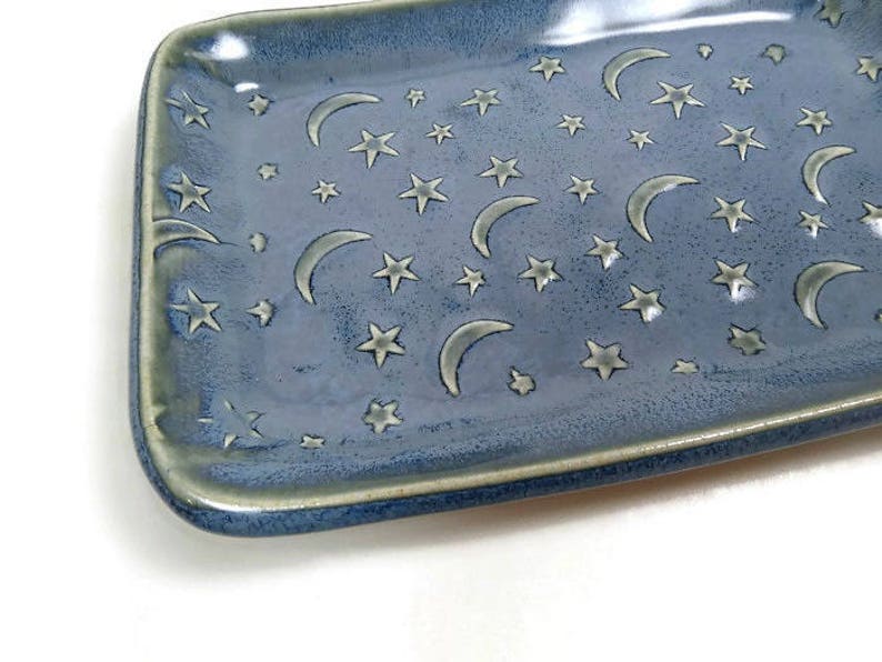 Moon Stars Plate Celestial Decor Moon Home Décor Altar | Etsy