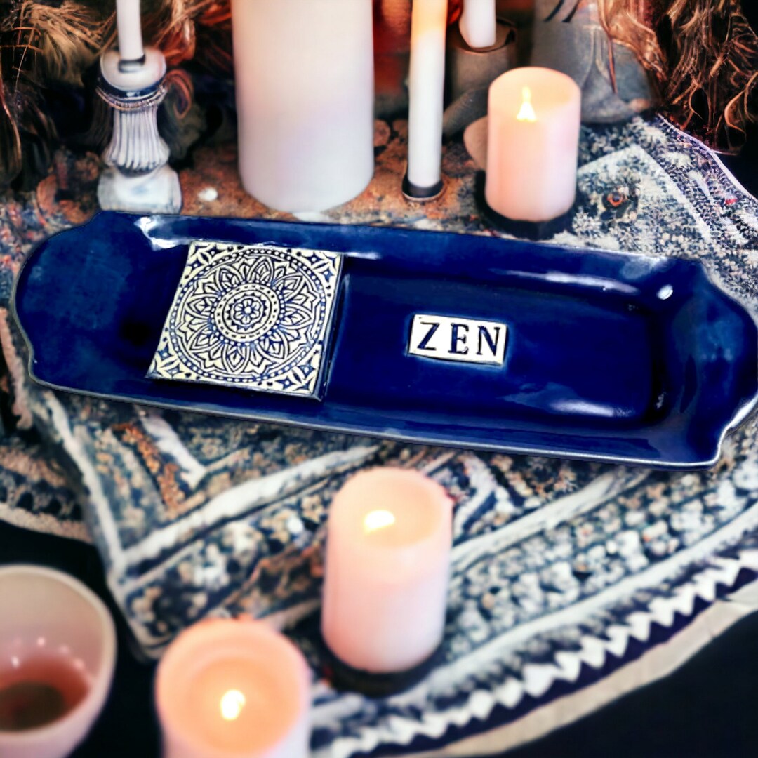 Zen Dish, Mandala Plate, Bohemian Decor, Crystal Collector Gift ...