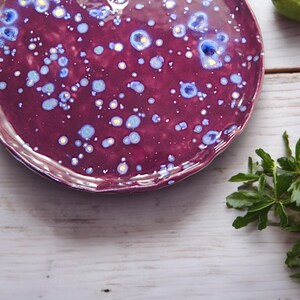 Ceramic Handmade Purple Dinner Plate, Vibrant Purple Kitchen Decor ...