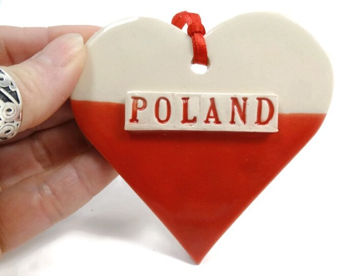 Poland Flag Ornament, Polska Flag Ornament, Travel Gift, I Love Poland ...