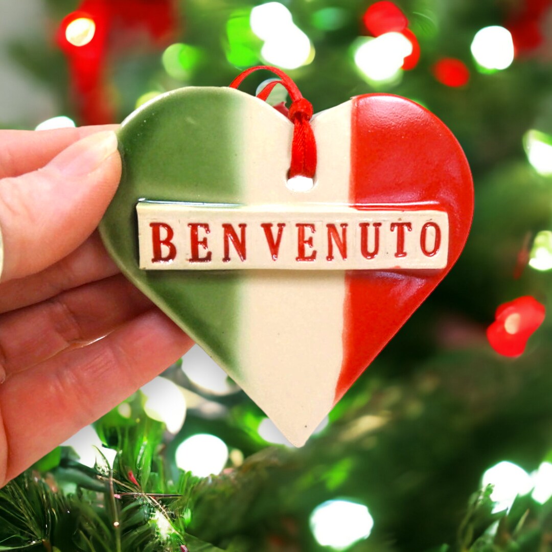Benvenuto Ornament, Italian Welcome, Italy Flag Ornament, Housewarming ...