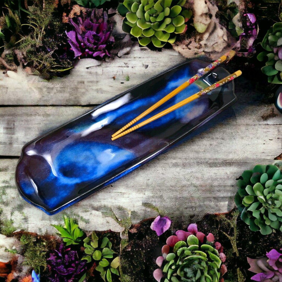 Appetizer Plate, Galaxy Pottery Platter, Multi Color Plate, Snack Tray ...