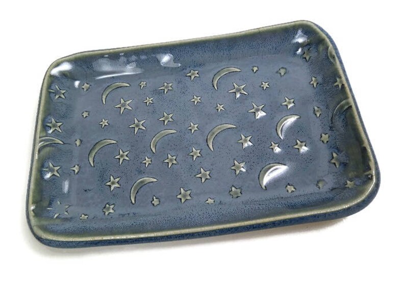 Moon Stars Plate Celestial Decor Moon Home Décor Altar | Etsy