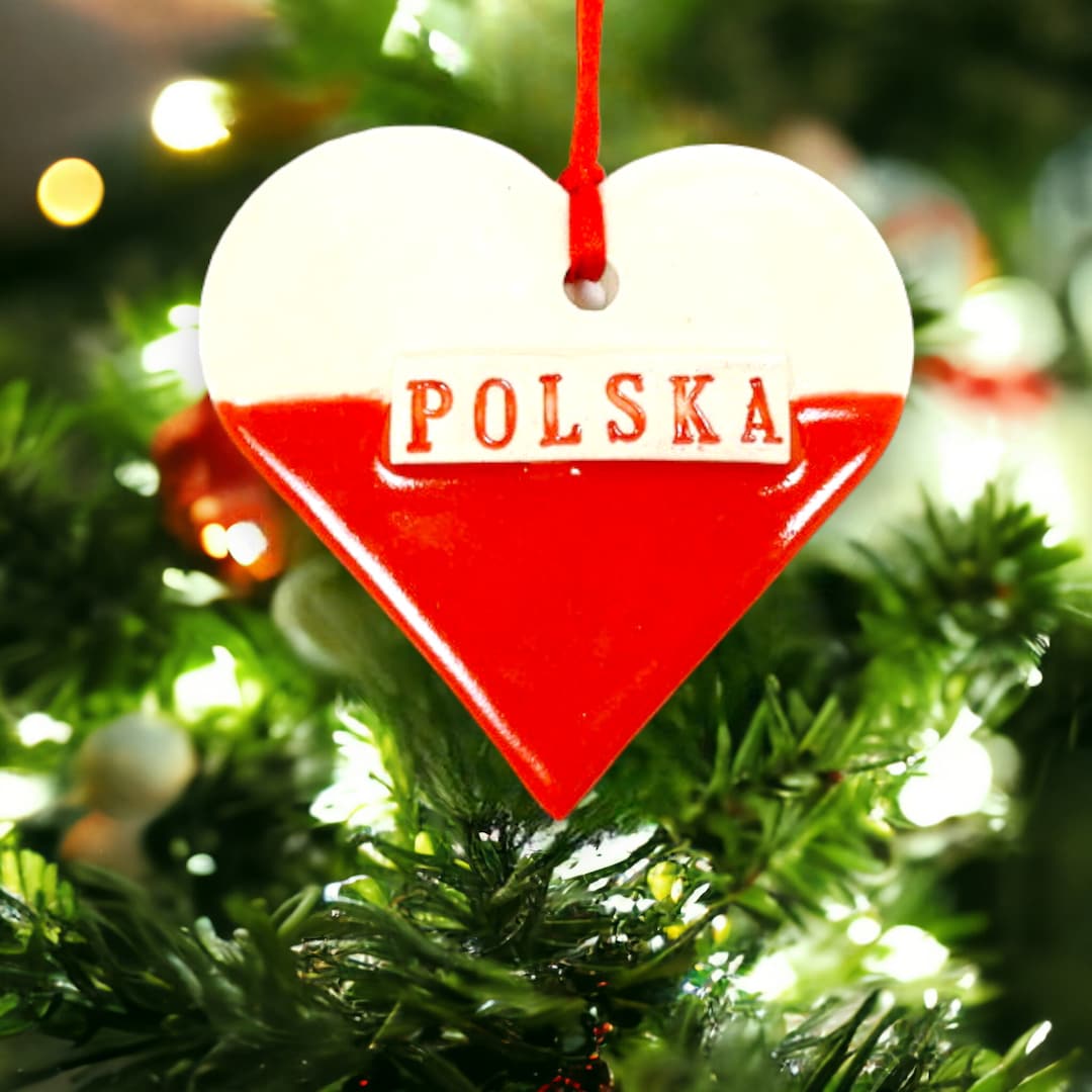 Polska Flag Ornament, Travel Lover Gift, Poland Pride, Vacation ...