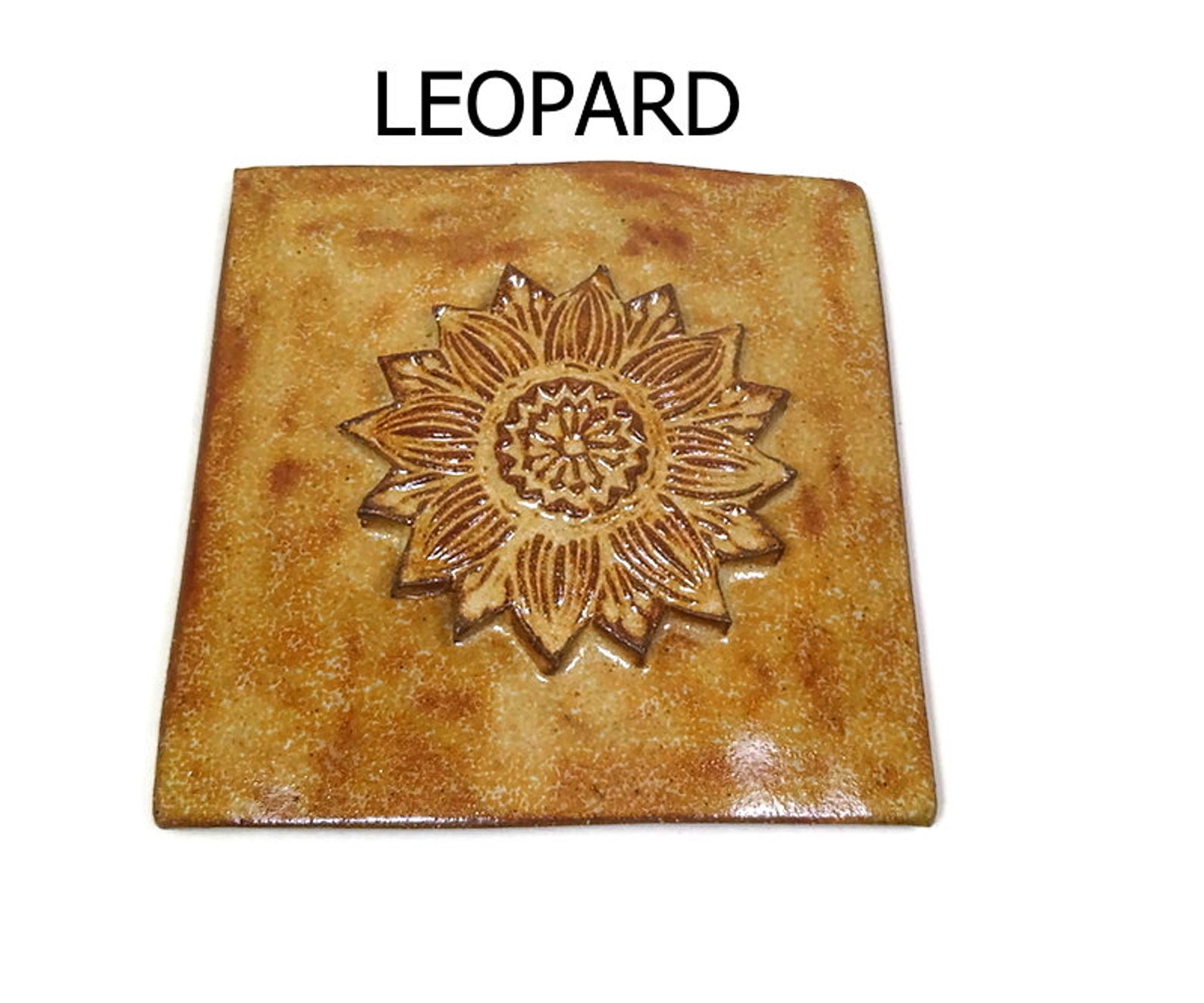 Ceramic Tile, Decorative Flower Tile, Sunflower Decor, Ceramic Wall Art ...