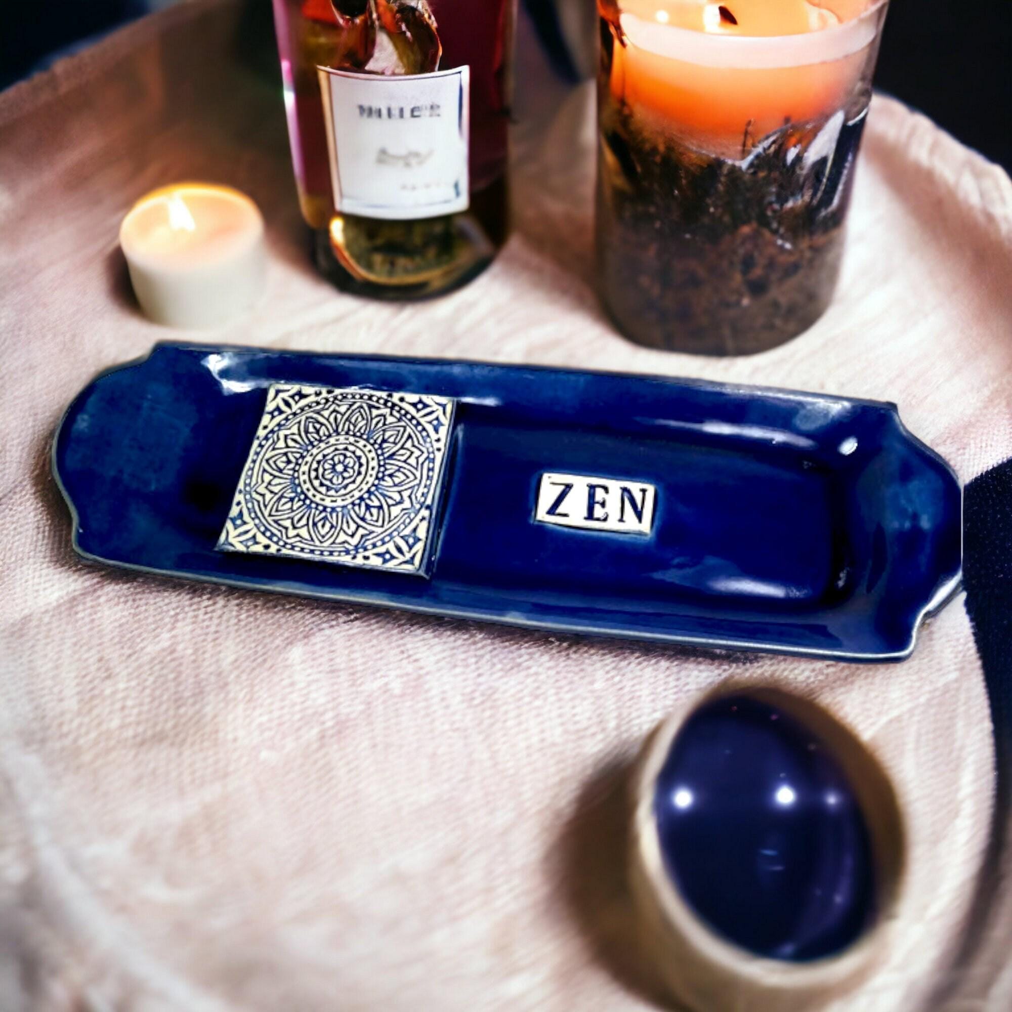 Zen Dish, Mandala Plate, Bohemian Decor, Crystal Collector Gift ...