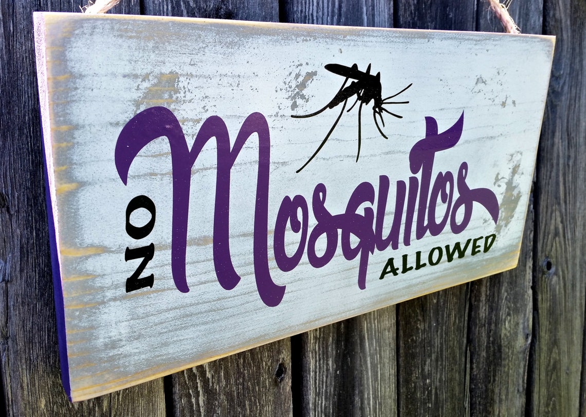Porch Patio Deck Fun Wood Sign No Mosquitos Allowed Great Gift for Him ...