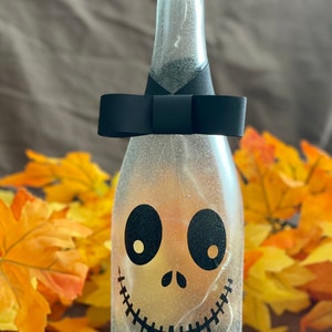 Halloween Wine Bottle “mr. Skeleton” With Cork Lights - Etsy
