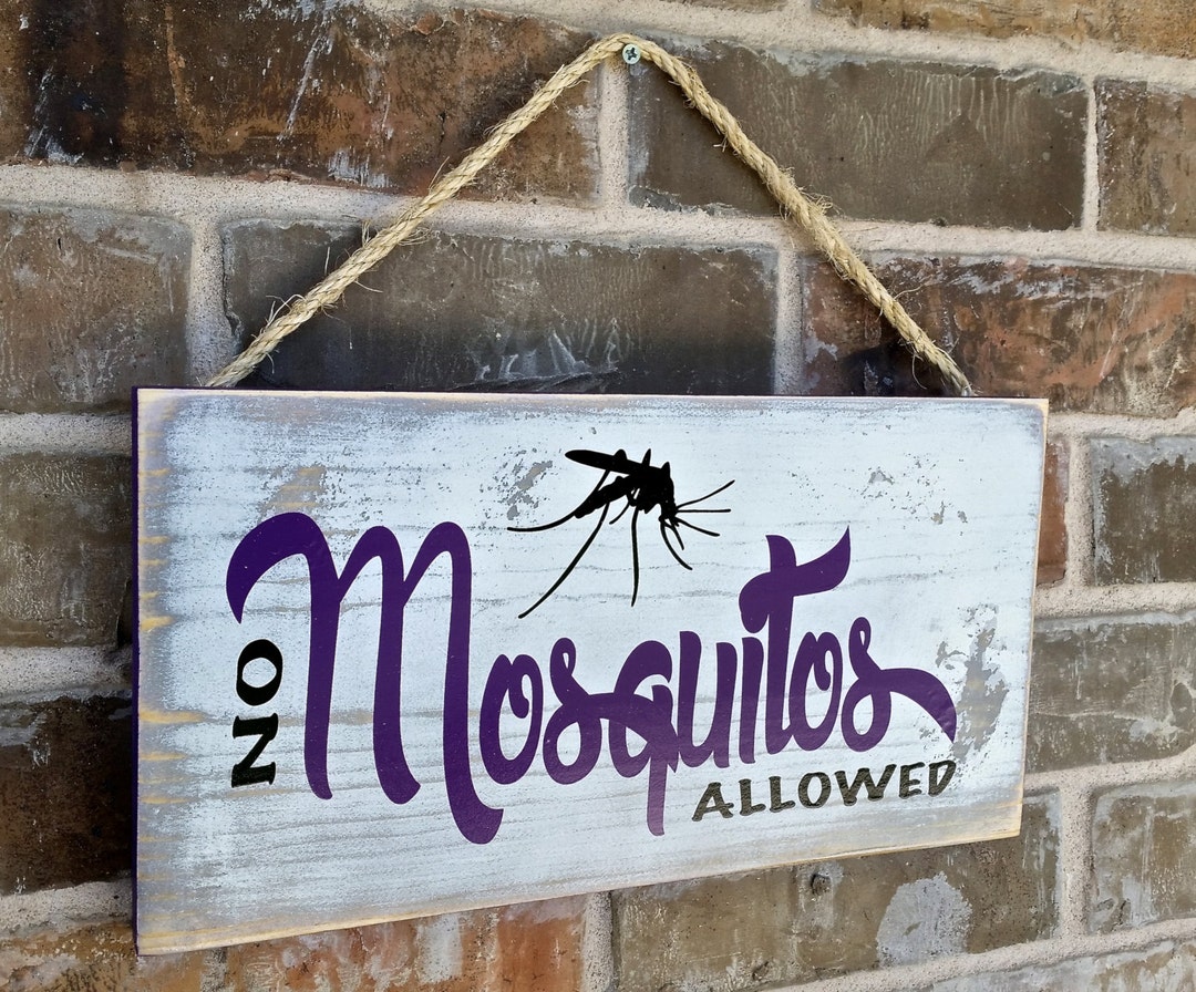 Porch Patio Deck Fun Wood Sign No Mosquitos Allowed Great Gift for Him ...