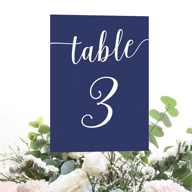 Navy Table Numbers - Etsy
