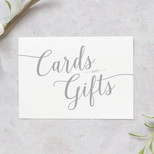 Silver Wedding Cards Sign / Printable Cards and Gifts Sign / Instant ...