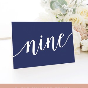 Navy Table Numbers - Etsy