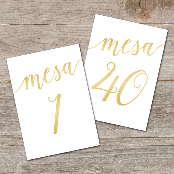 Spanish Table Number - Etsy