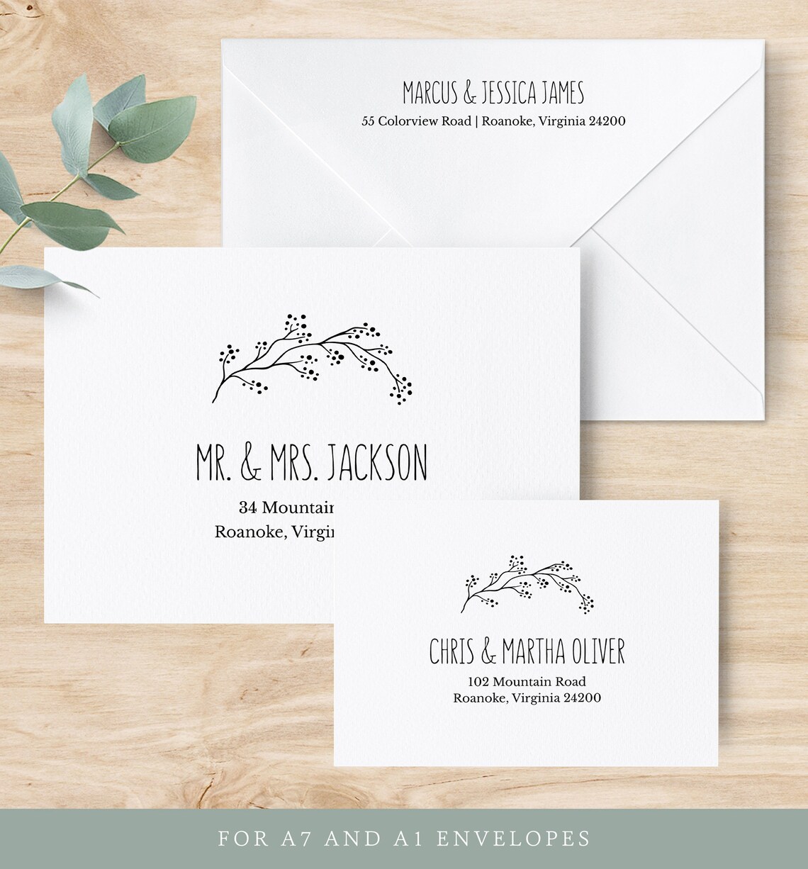 Rustic Envelope Template Envelope Addressing Template | Etsy