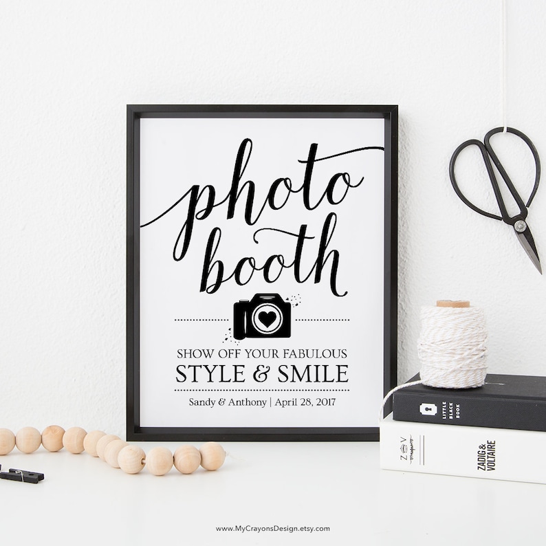 Printable Photo Booth Sign Wedding Photobooth Template / - Etsy Printable Photo Booth Sign Wedding Photobooth Template / - Etsy