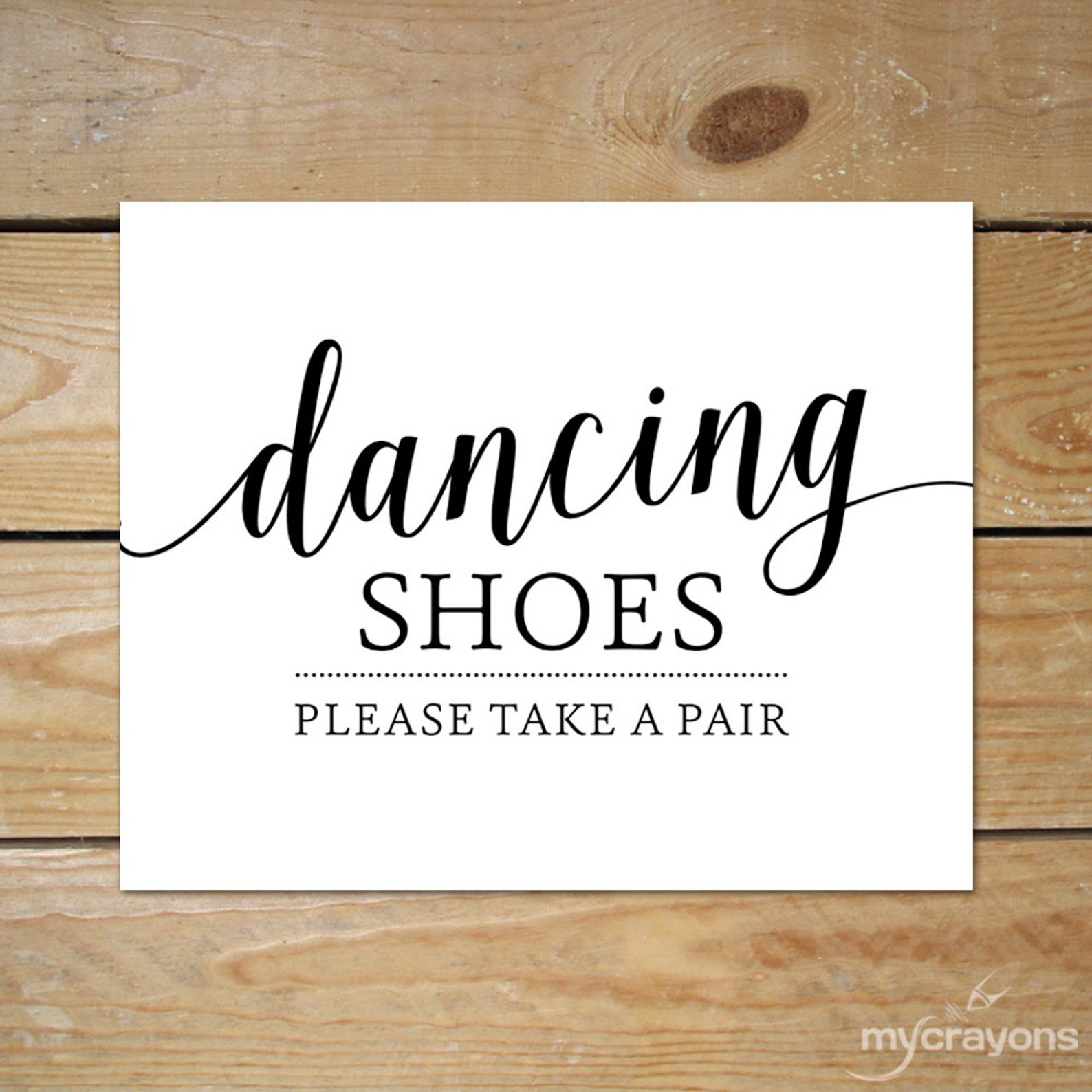 Flip Flop Sign Wedding Printable / Dancing Shoes Signs for - Etsy