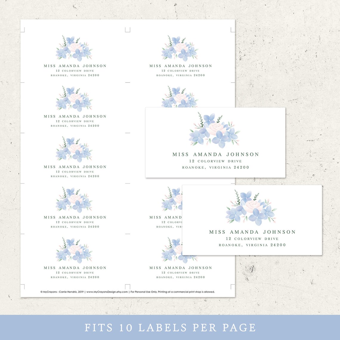 Printable Wedding Address Labels Stickers / Envelope - Etsy