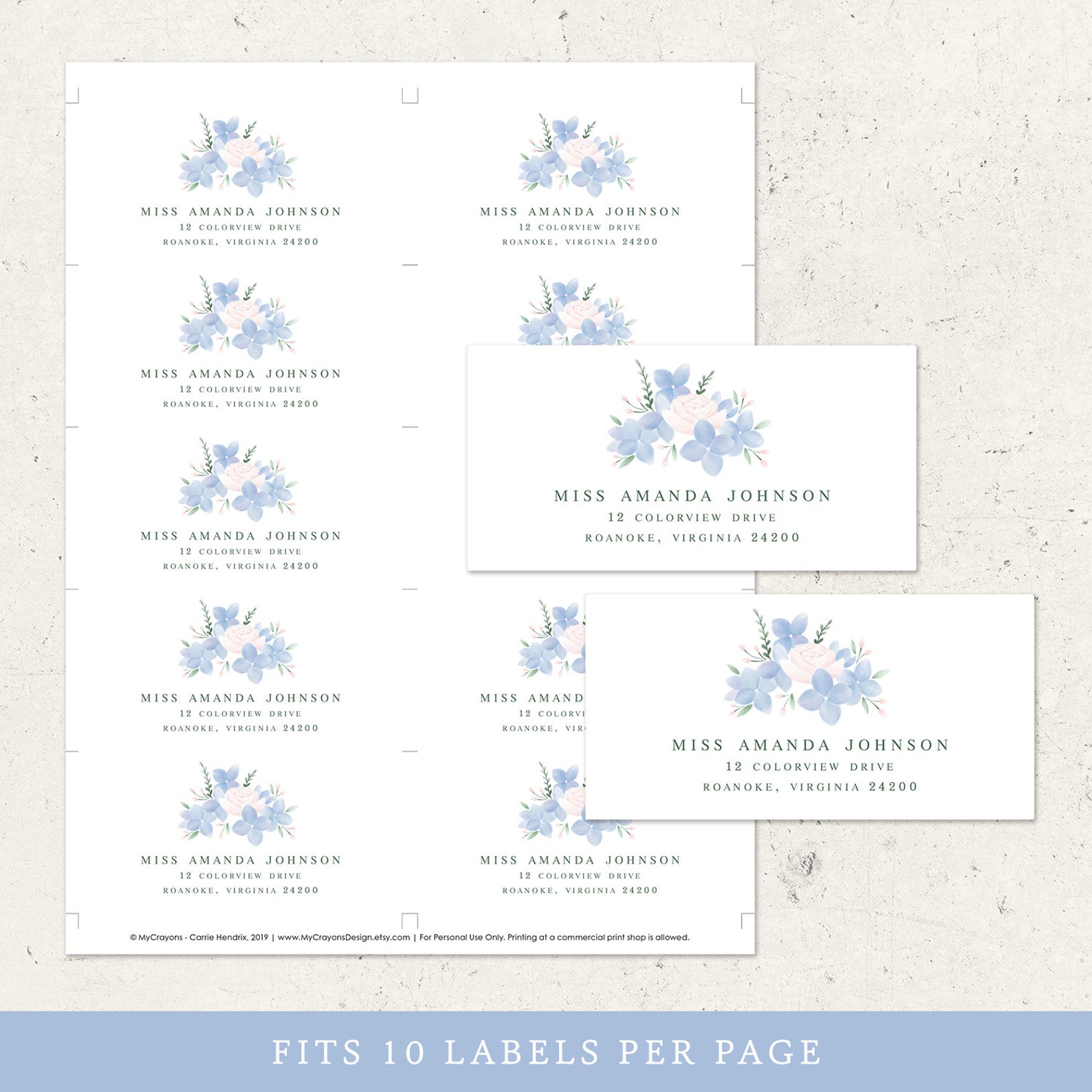 Printable Wedding Address Labels Stickers / Envelope - Etsy