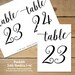 Printable Table Numbers 1-40 / Black Table Numbers for Wedding / 5x7 ...