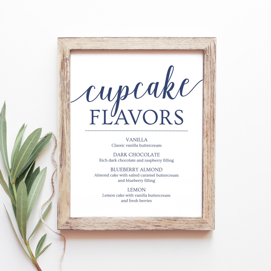 Cupcake Flavors Sign Dessert Table Sign Editable Wedding | Etsy