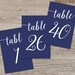 Navy Table Numbers Printable 1-40, Navy Wedding Decor, Table Numbers ...
