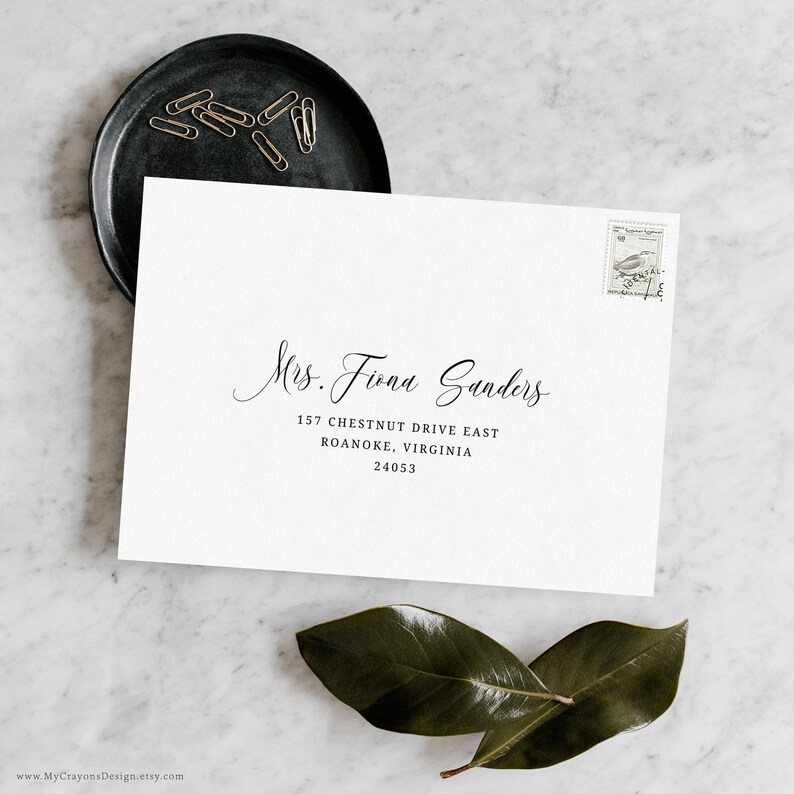 Envelope Template A6 C6 Wedding Envelope Address Template - Etsy