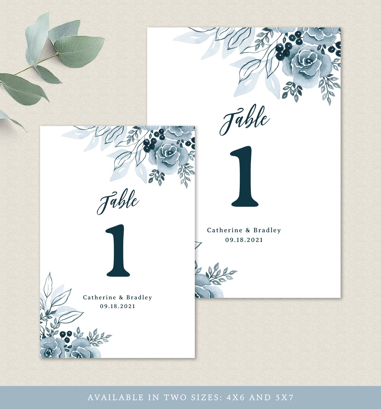 Dusty Blue Table Numbers Template Wedding Printable Blue - Etsy