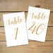 Gold Table Numbers Printable 1-40 Caramel Gold Wedding Table - Etsy