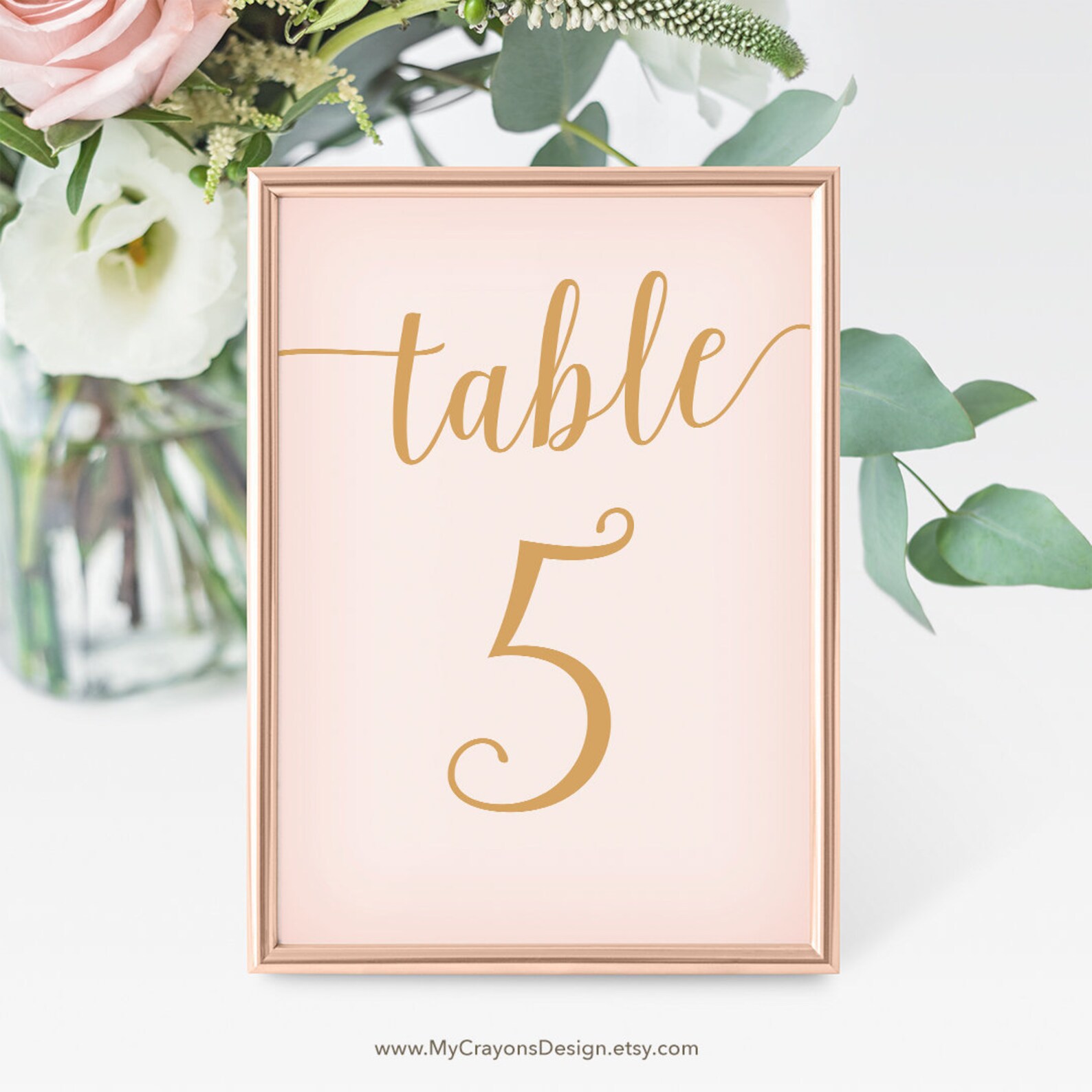 Blush Pink Table Numbers 1-40 / Blush Pink Wedding Table - Etsy
