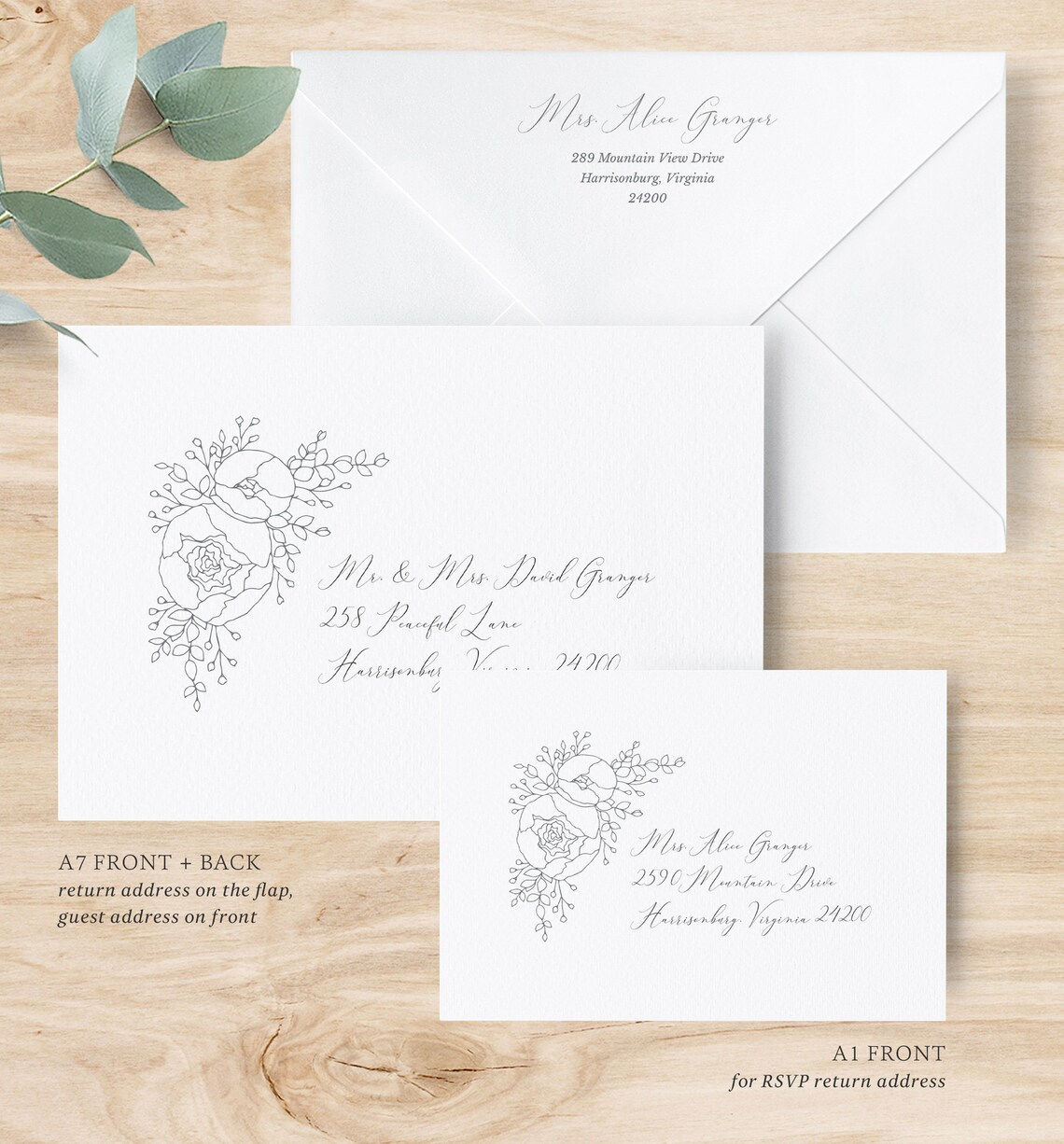Wedding Envelope Template Calligraphy Envelope Addressing - Etsy