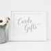 Silver Wedding Cards Sign / Printable Cards and Gifts Sign / Instant ...