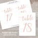 Rose Gold Table Numbers 1-40 / Printable Table Numbers Rose Gold ...