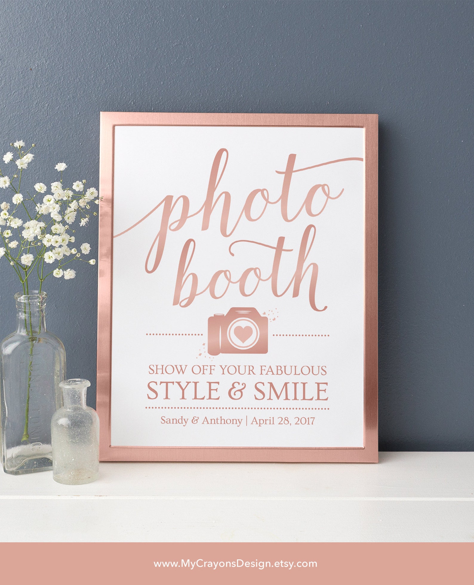 Rose Gold Wedding Signs BUNDLE / Printable Wedding Signs / Rose Gold ...