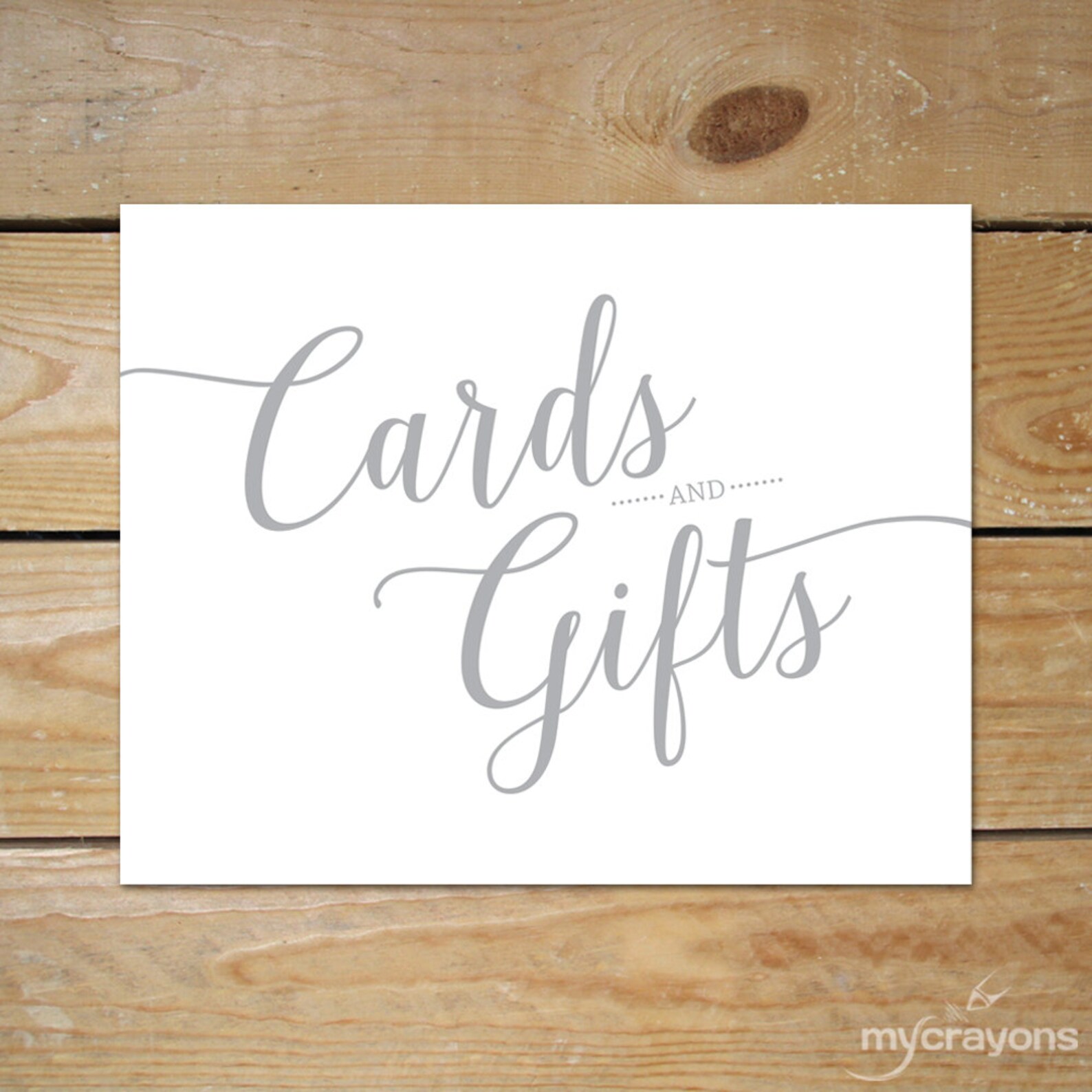 Silver Wedding Cards Sign / Printable Cards and Gifts Sign / | Etsy