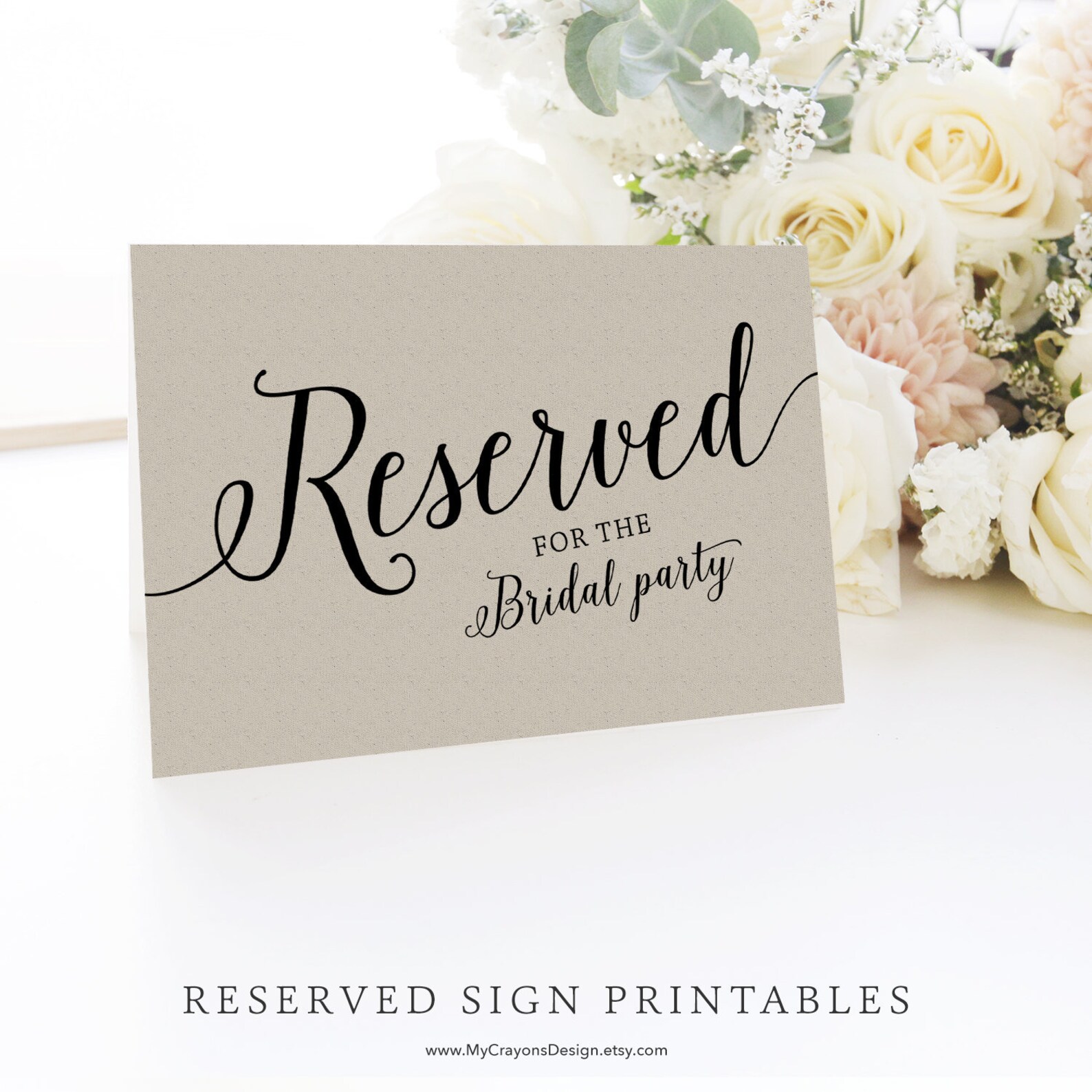Printable Reserved Sign Wedding / Reserved Table Sign - Etsy