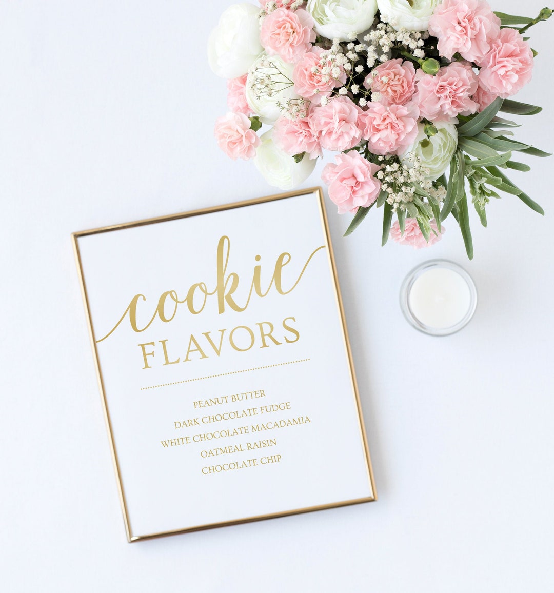 Dessert Table Sign / Cookie Bar Sign Template / Gold Wedding - Etsy