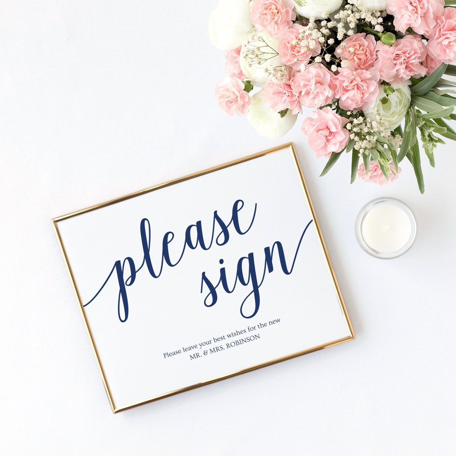 Printable Please Sign Our Guest Book Alternative Sign / Navy | Etsy