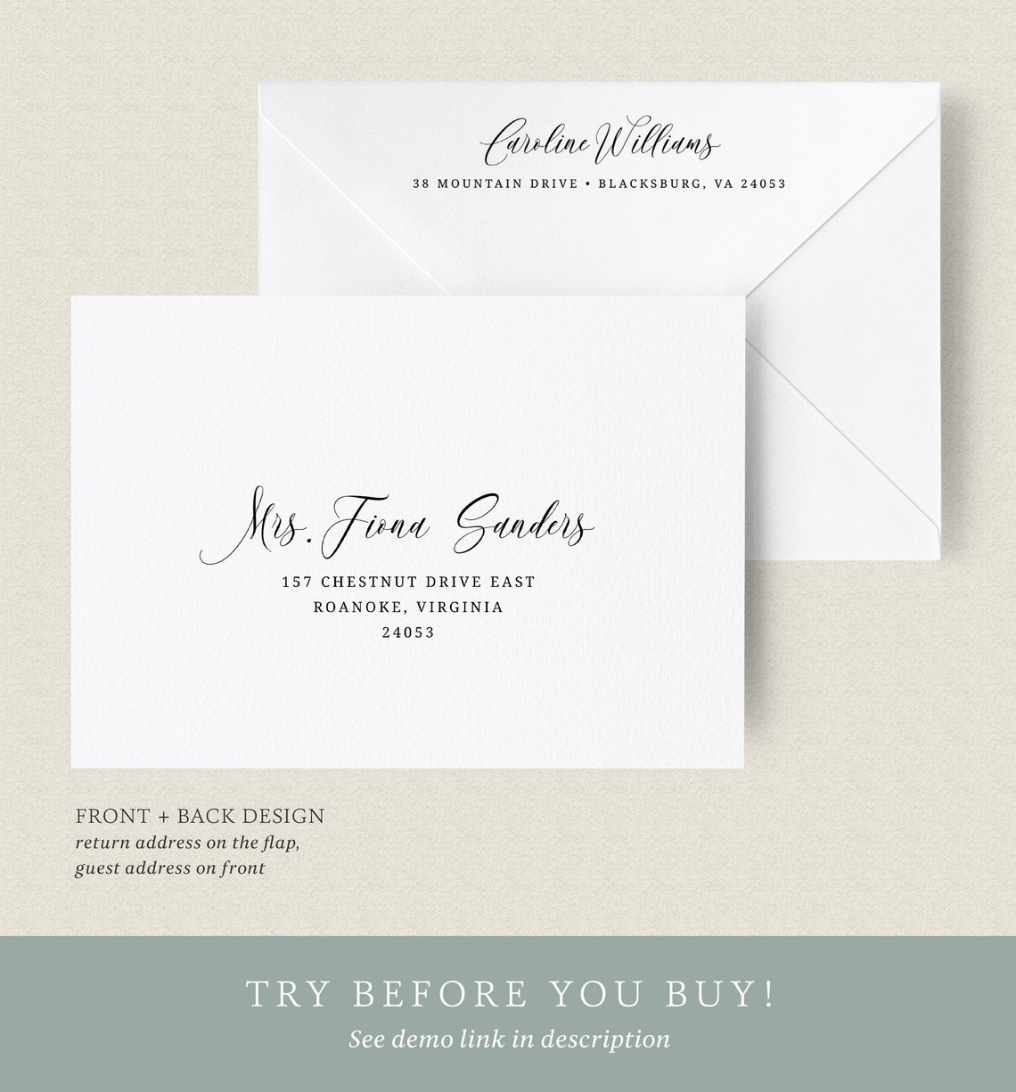 Envelope Template A6 C6 Wedding Envelope Address Template - Etsy