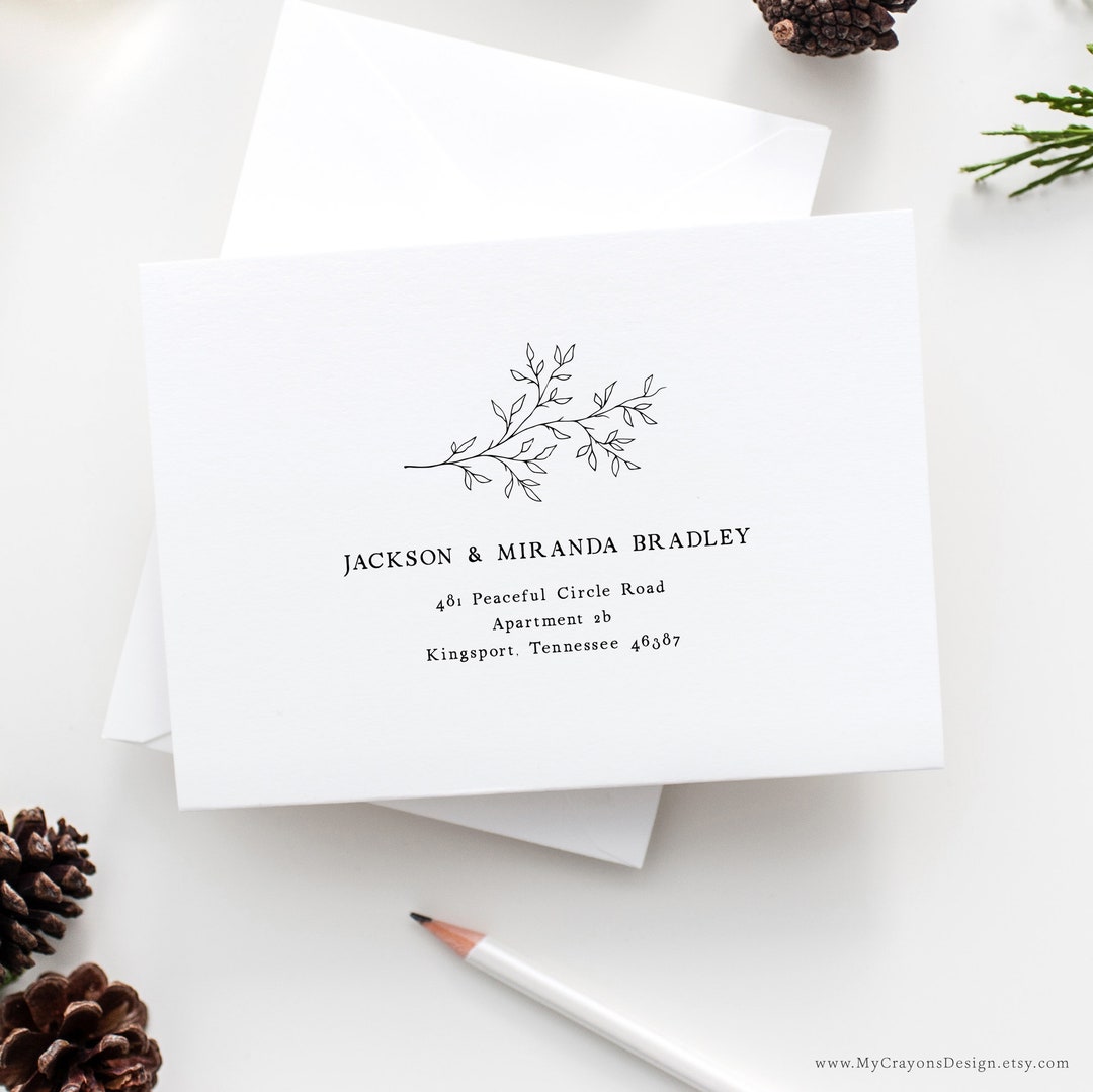 Rustic Wedding Envelope Template, Envelope Addressing Template ...