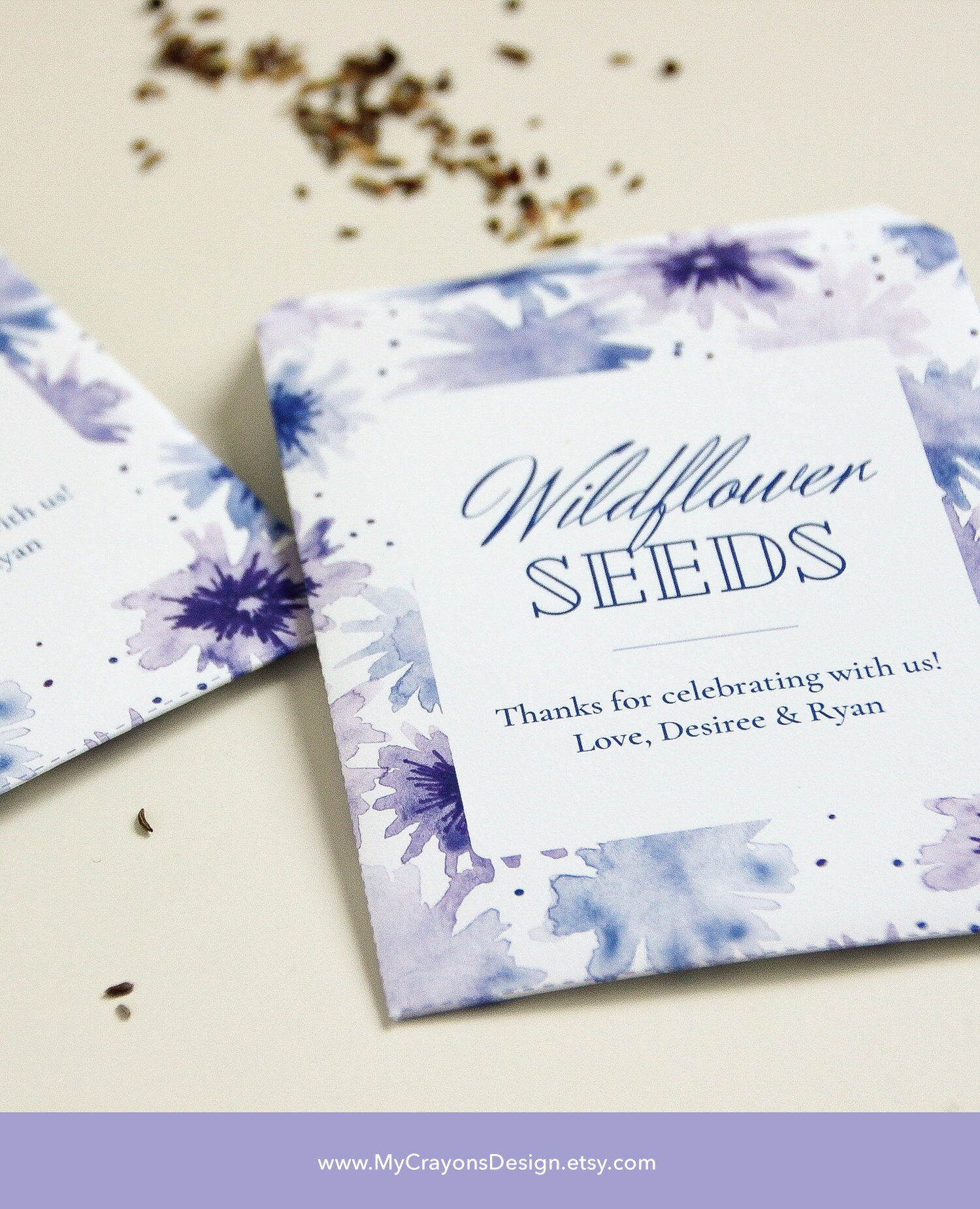 Wedding Seed Packets Template / Seed Envelopes for Bridal | Etsy