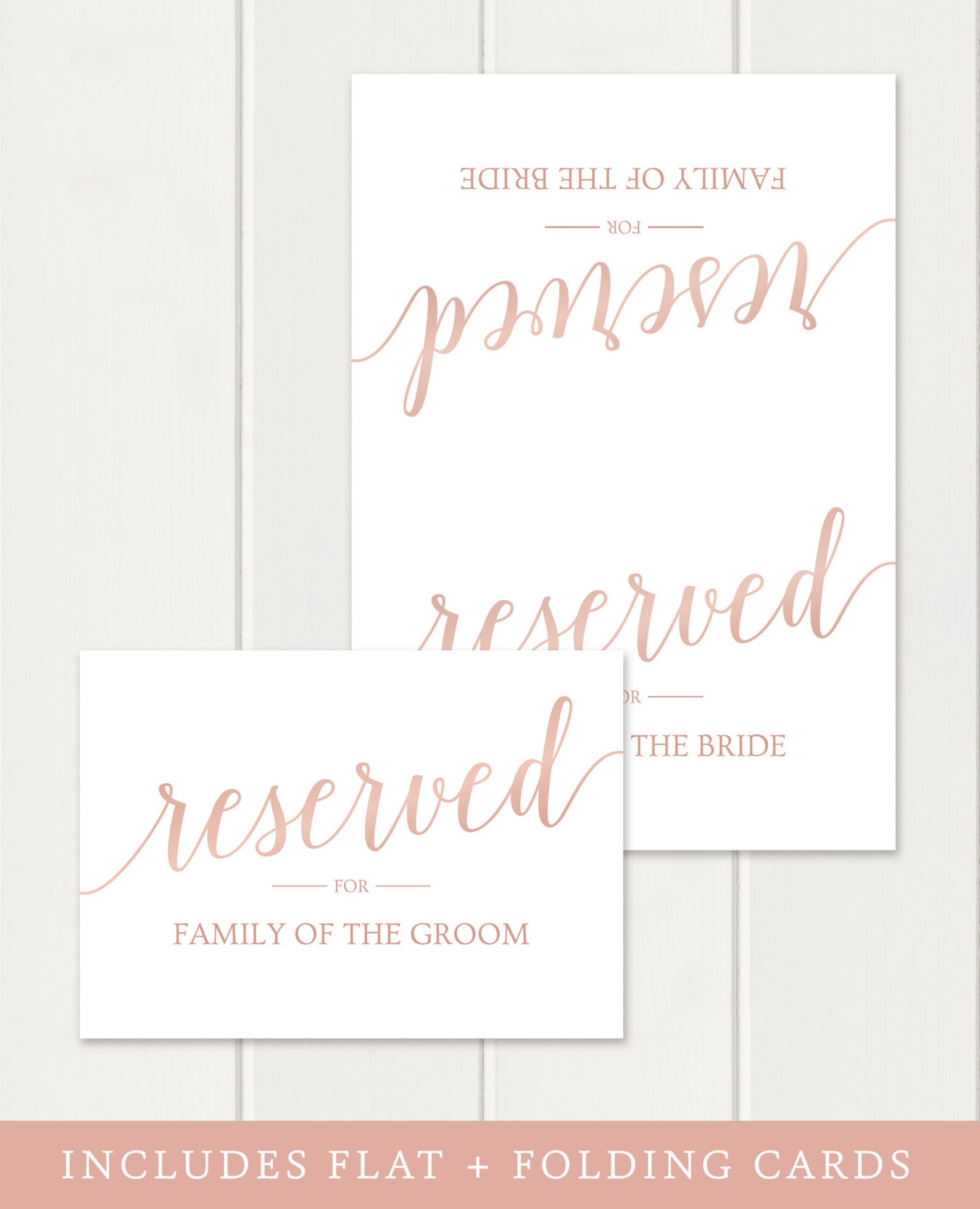 Reserved Table Sign Template Reserved Sign Wedding Rose Gold - Etsy