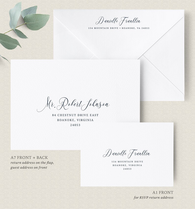 Calligraphy Wedding Envelope Template Envelope Addressing - Etsy