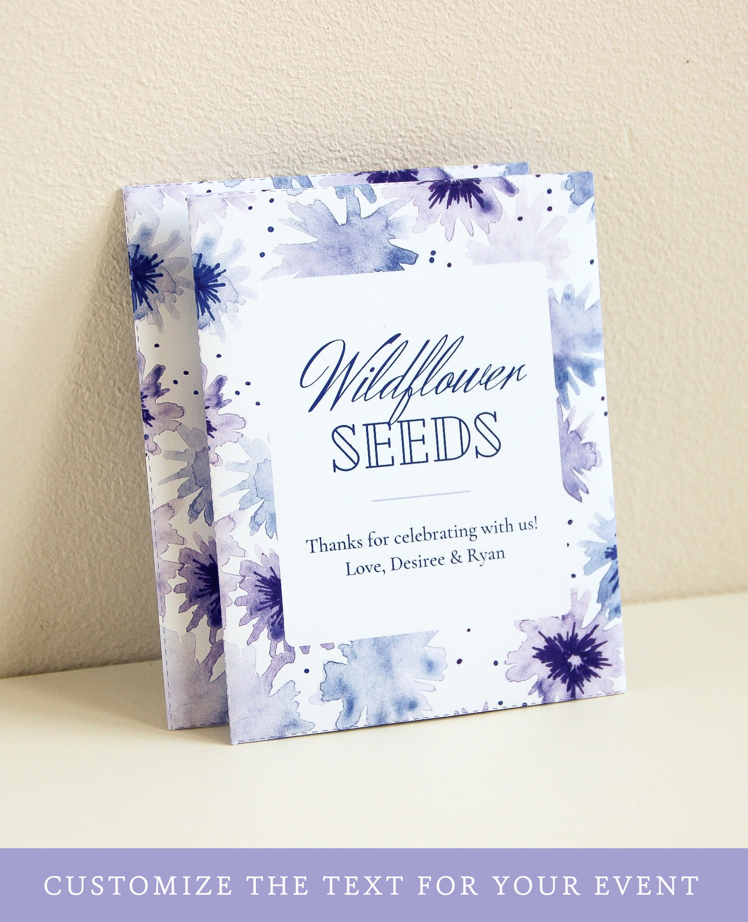 Wedding Seed Packets Template / Seed Envelopes for Bridal | Etsy